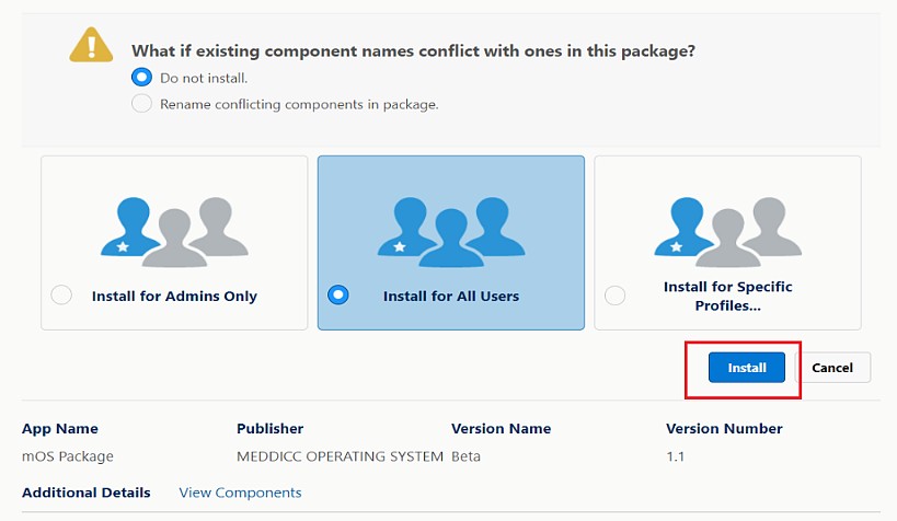 1. mOS Installation Steps